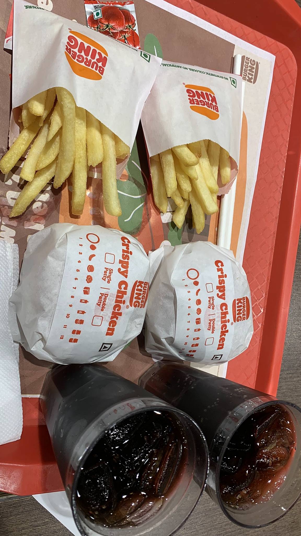 Menu at Burger King, Bengaluru, Vistar Arcade