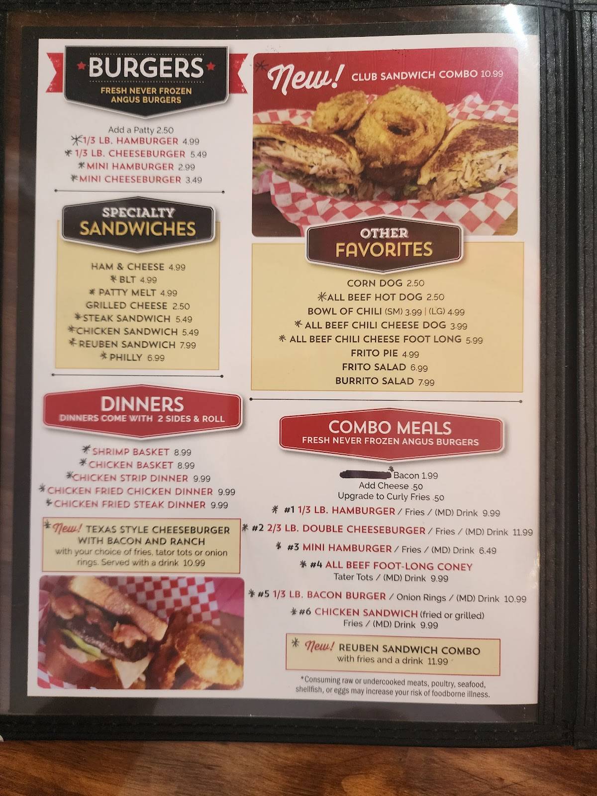 Menu at BurgerLand restaurant, Lincoln