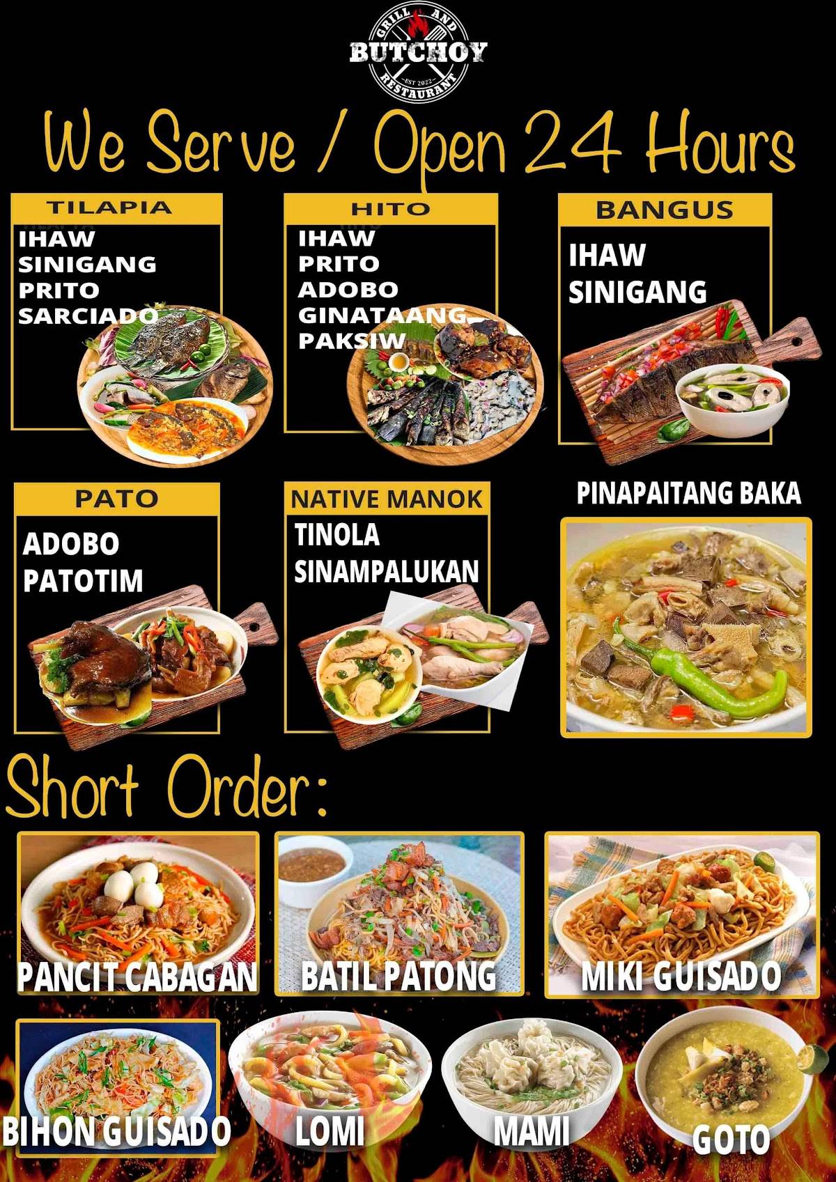 Menu at Butchoy Grill and Restaurant, Bagabag