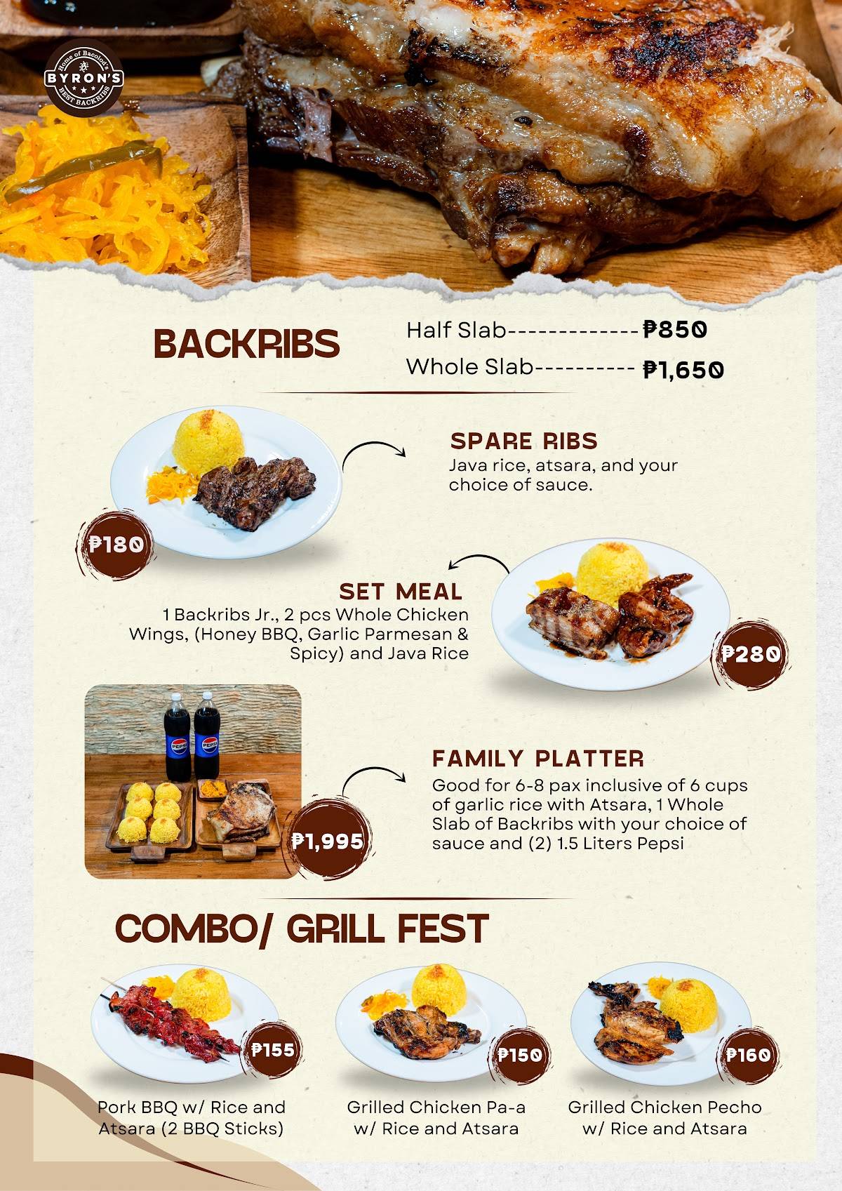 Menu at Byron's - Smallville Iloilo restaurant, Iloilo City, Smallville ...