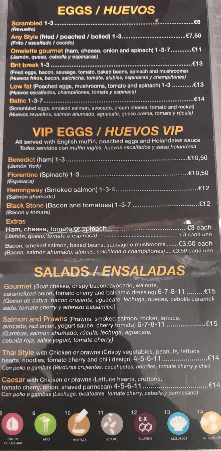 Menu at C Gourmet VIP restaurant, Marbella
