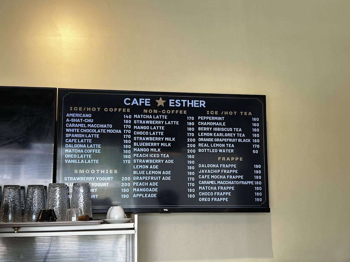 Menu at CAFE ESTHER, Calamba