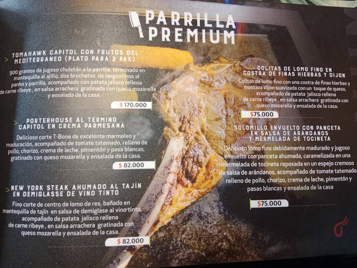Menu at CAPITOL VINO Y PARRILLA, Bogotá