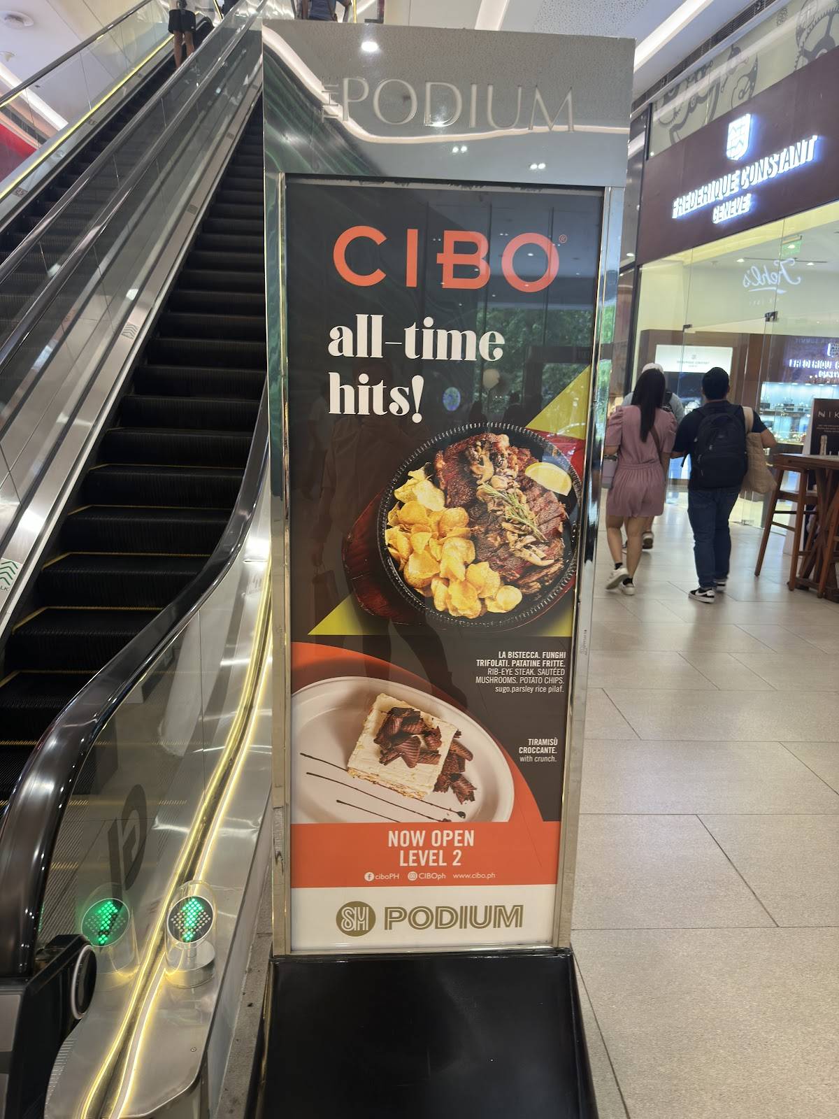 Menu at CIBO - The Podium restaurant, Mandaluyong