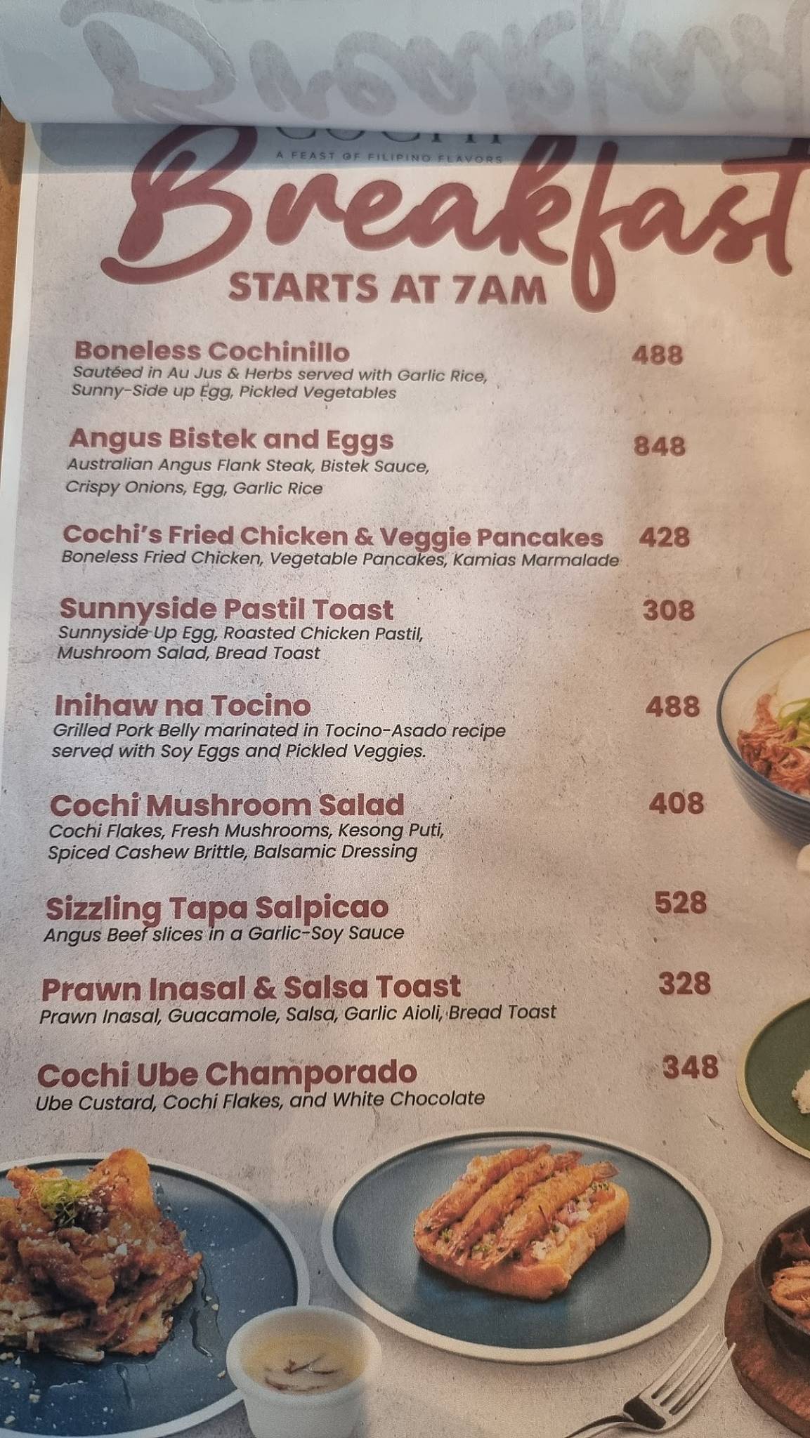 Menu at COCHI by Marvin Agustin restaurant, Taguig