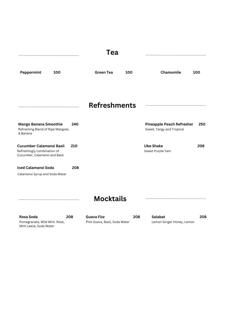 Menu at COCHI by Marvin Agustin restaurant, Taguig