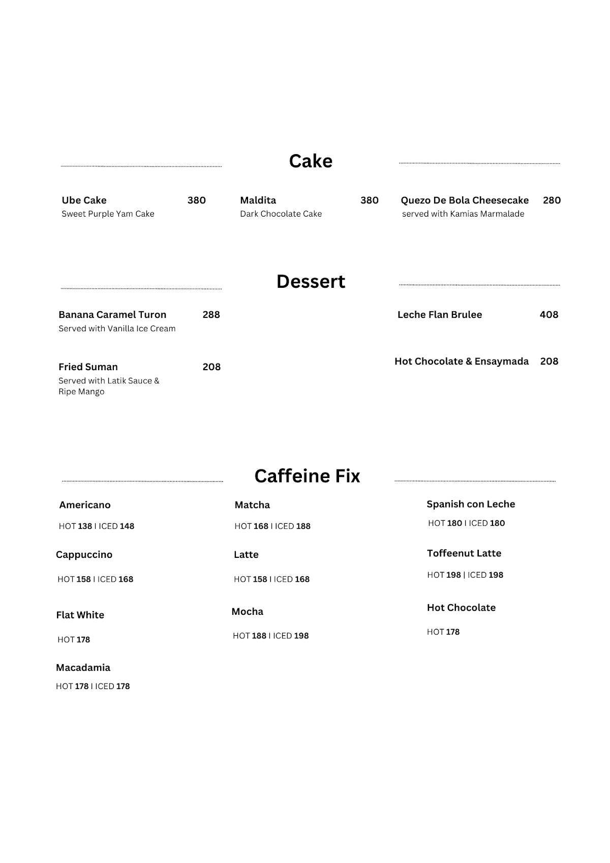 Menu at COCHI by Marvin Agustin restaurant, Taguig