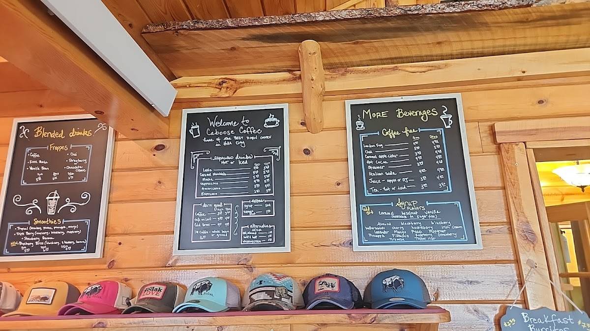 Menu at Caboose Coffee Company pub & bar, Hill City