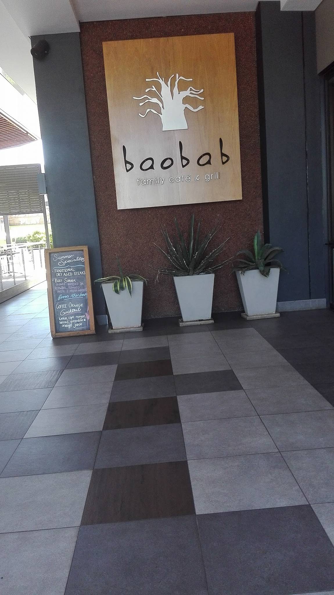 Menu at Baobab Café & Grill Wonderboom Junction cafe, Pretoria, Shop G01