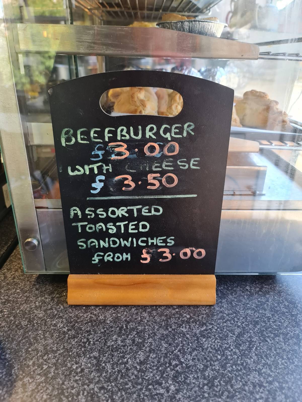Menu at Cafe Pie, Sheffield