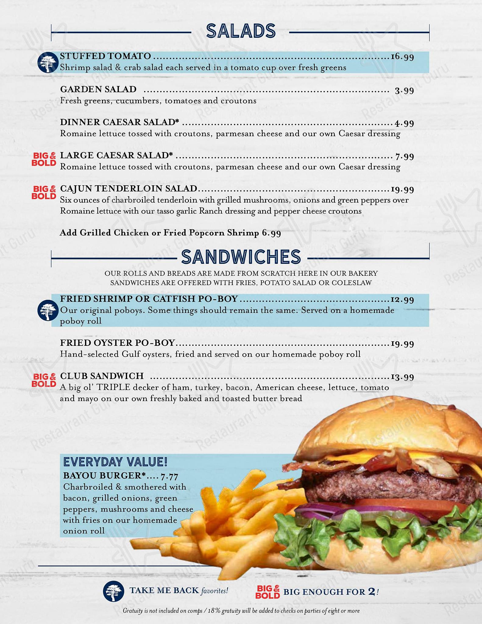 Menu at Cafe Delphine, Baldwin