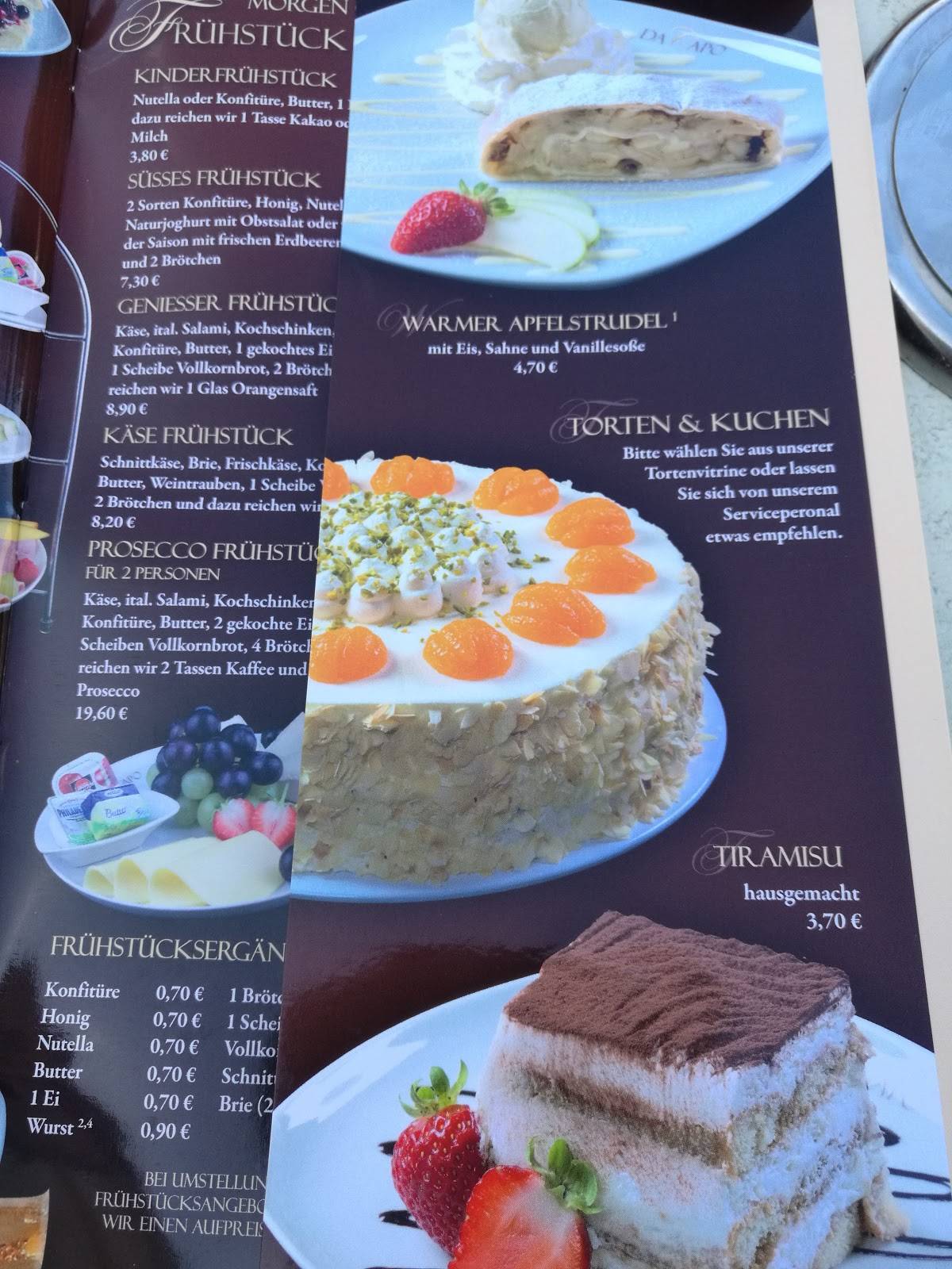 Speisekarte von Da Capo Eiscafé cafe, Cottbus, Marktstraße 14