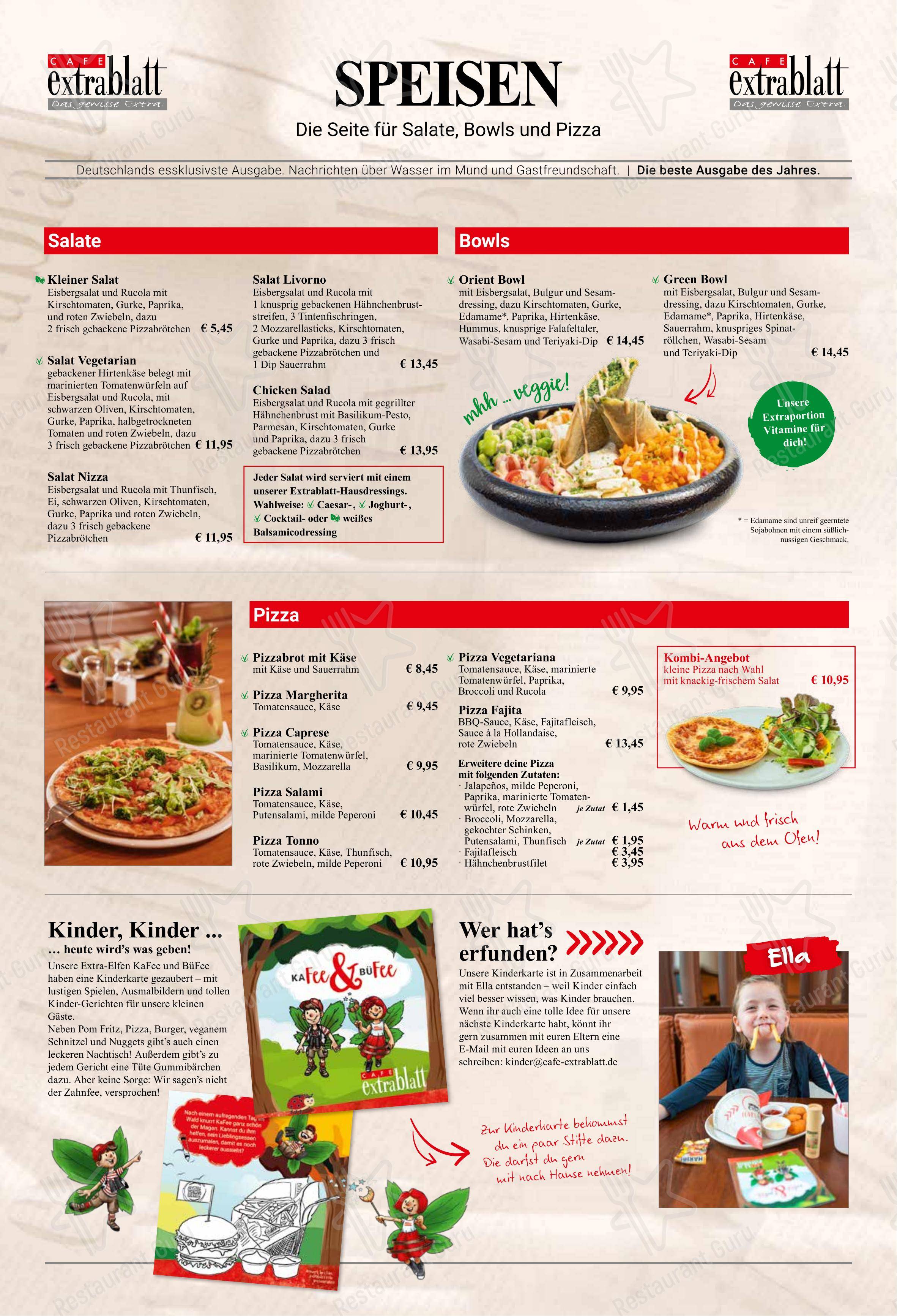 Menu at Café Extrablatt Velbert cafe, Velbert