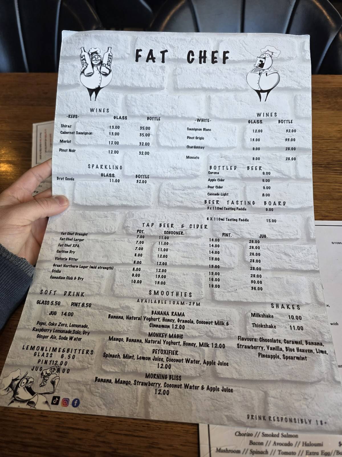 Menu at FAT CHEF Carrum Downs cafe, Carrum Downs, Frankston - Dandenong Rd