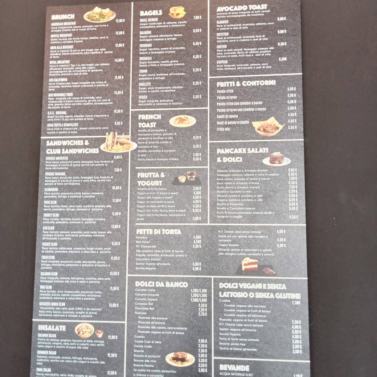 Menu at Grace Coffee Corner cafe, Palermo, Viale Venere
