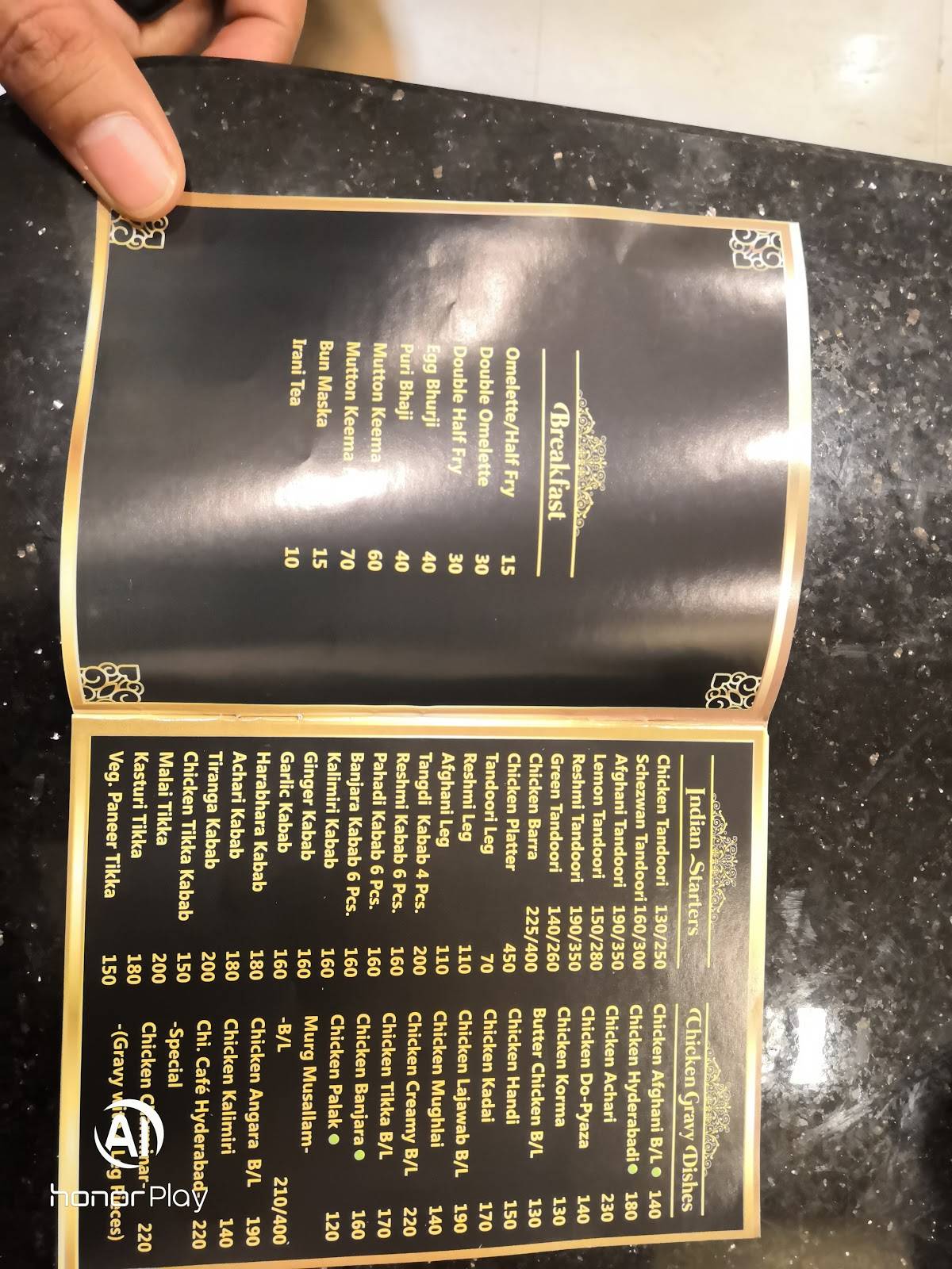 Menu at Cafe Hyderabad, Mumbai, Shop No. 6/7/8