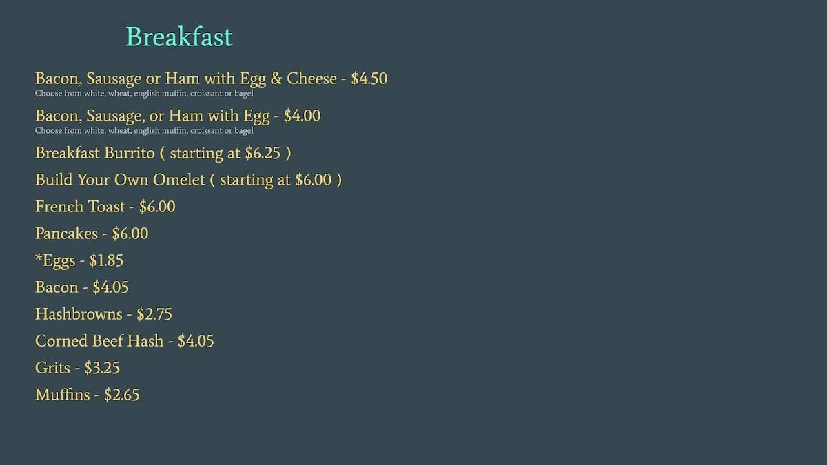 Menu at Le Box Lunch cafe, Richmond, 300 Arboretum Pl # 150
