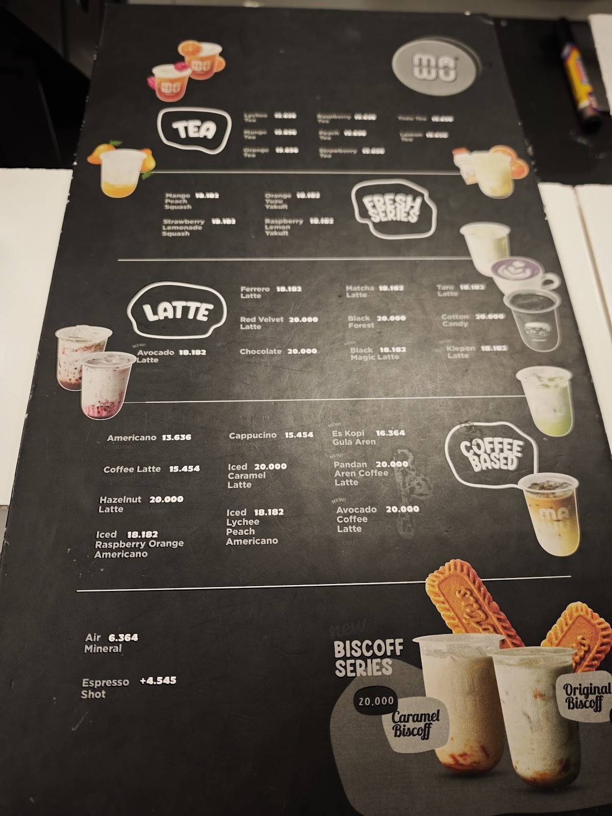 Menu at Mawu Cafe, Surabaya