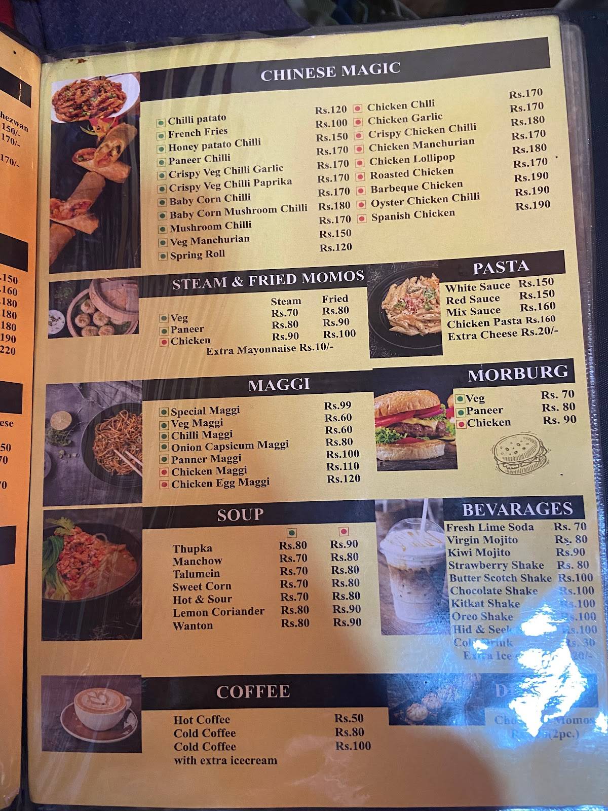 Menu at Momo Magic Cafe, Solan