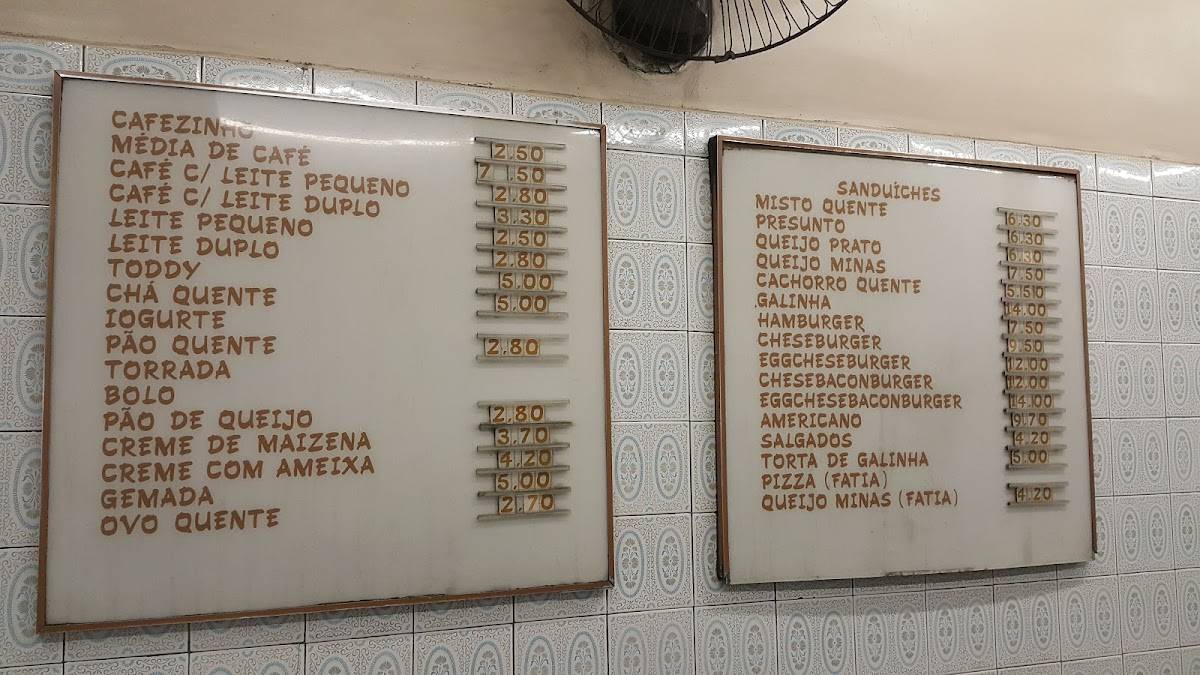 Menu em Café Nice, Belo Horizonte