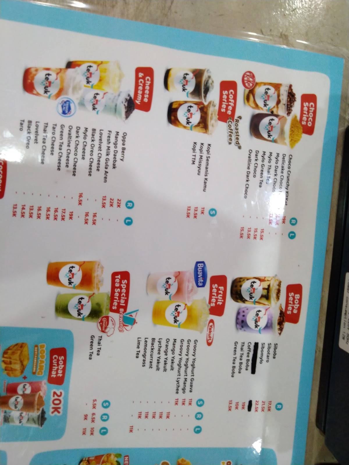Menu at TEGUK - Galuh Mas Karawang cafe, Karawang