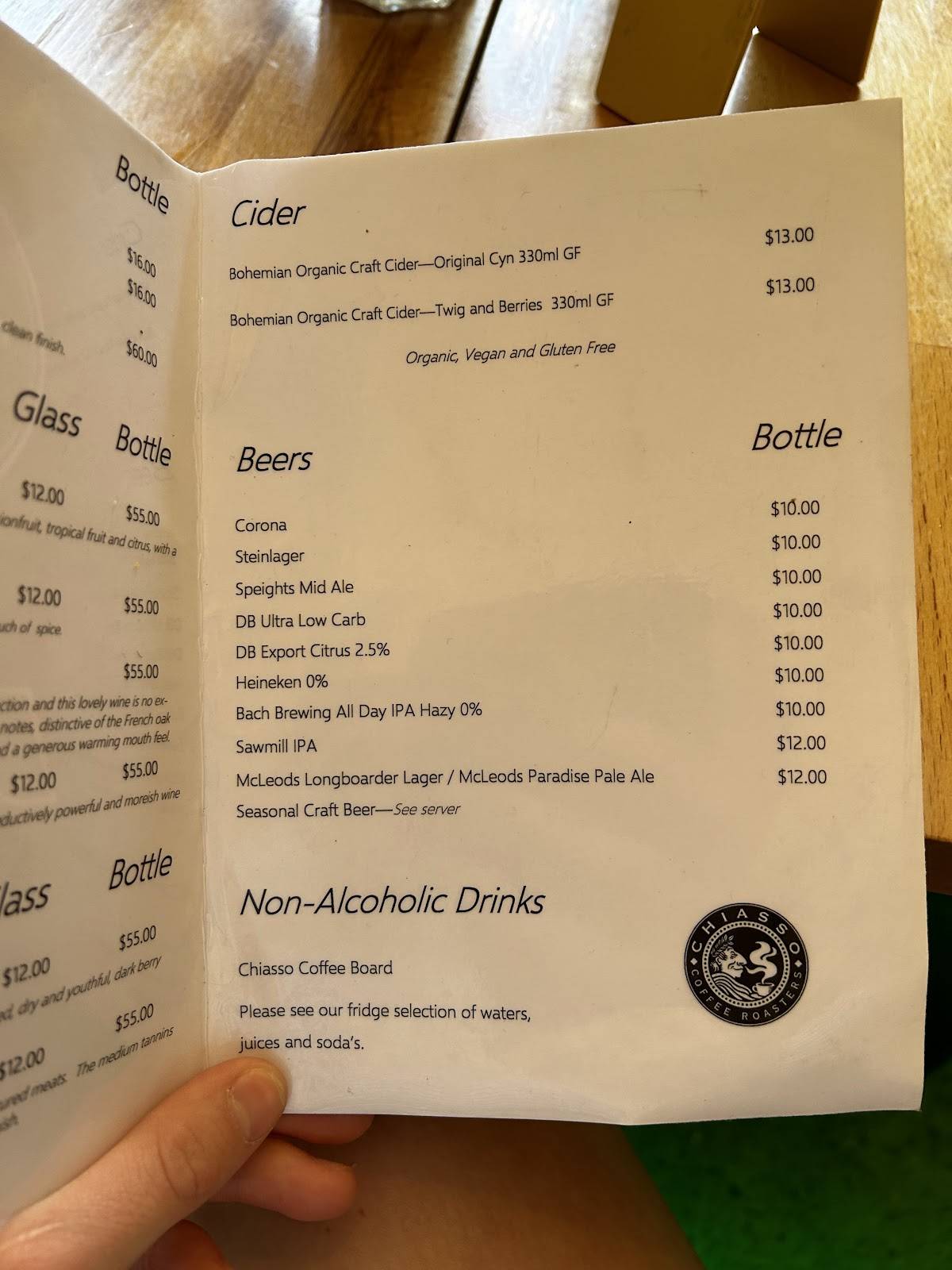 Menu at Waipu Central cafe, Waipu, 1 The Centre