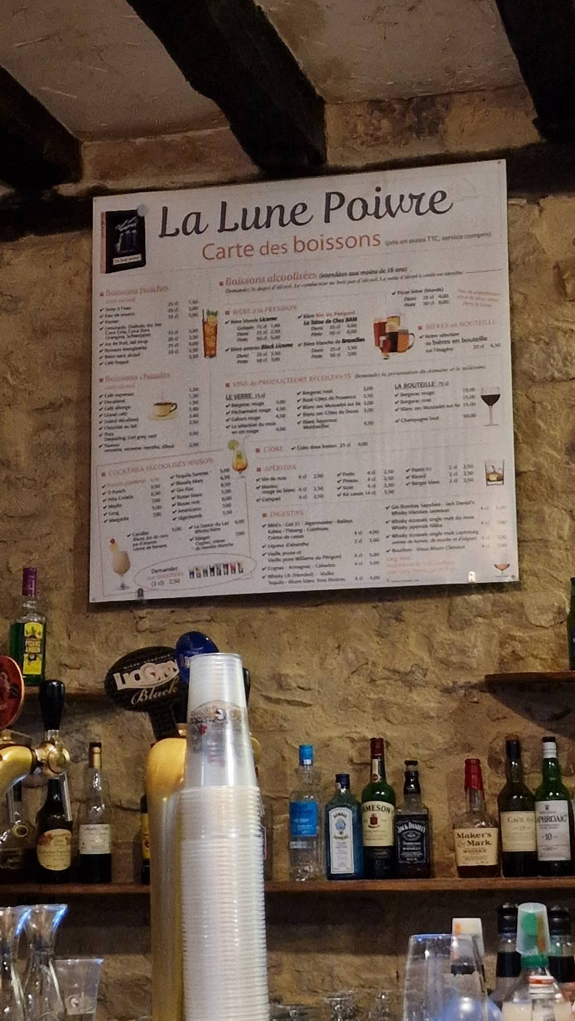 Menu au Café La Lune Poivre Sarlat la Canéda, Sarlat-la-Canéda, 5 Rue ...