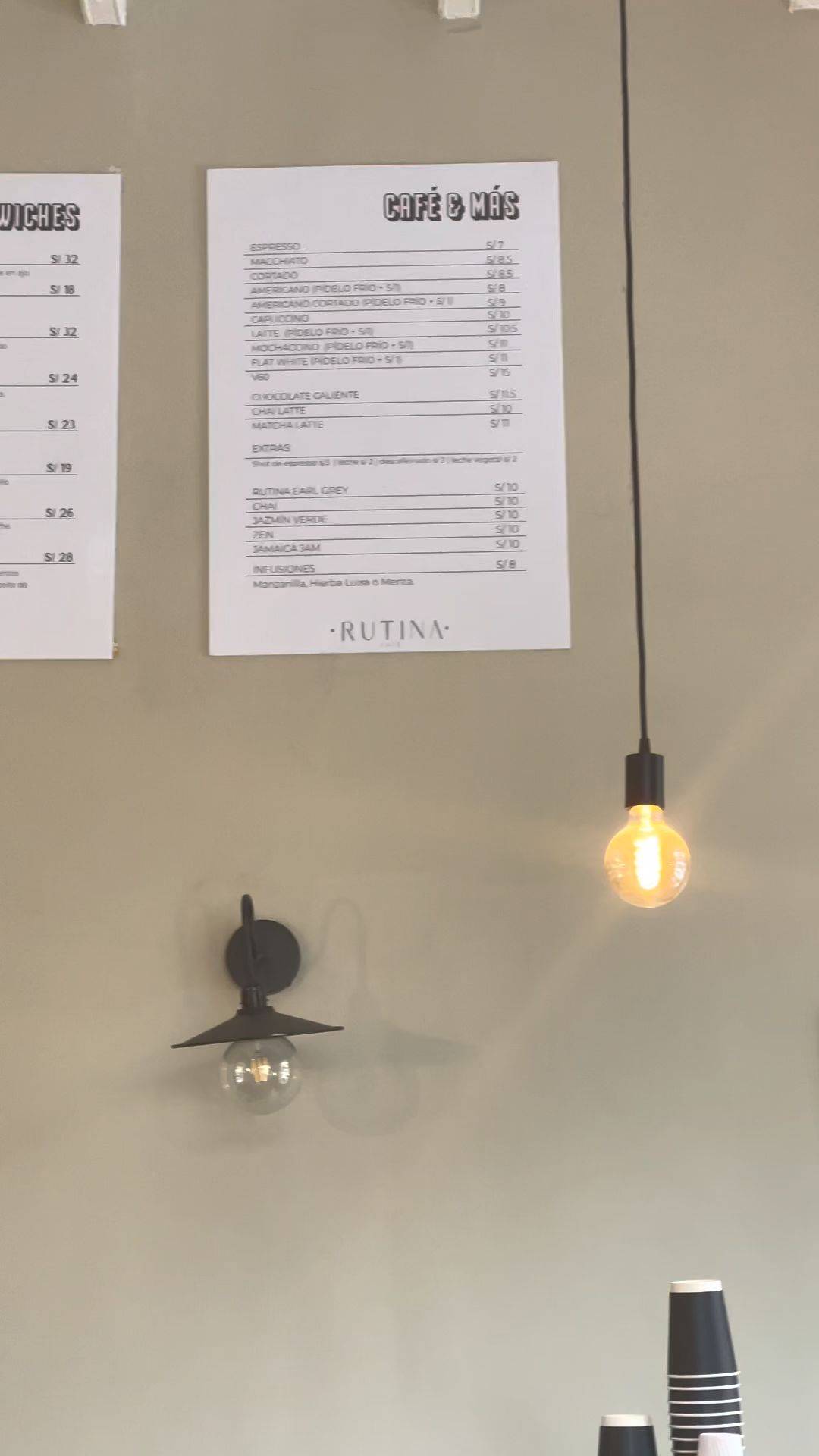 Carta de Rutina Café, Miraflores