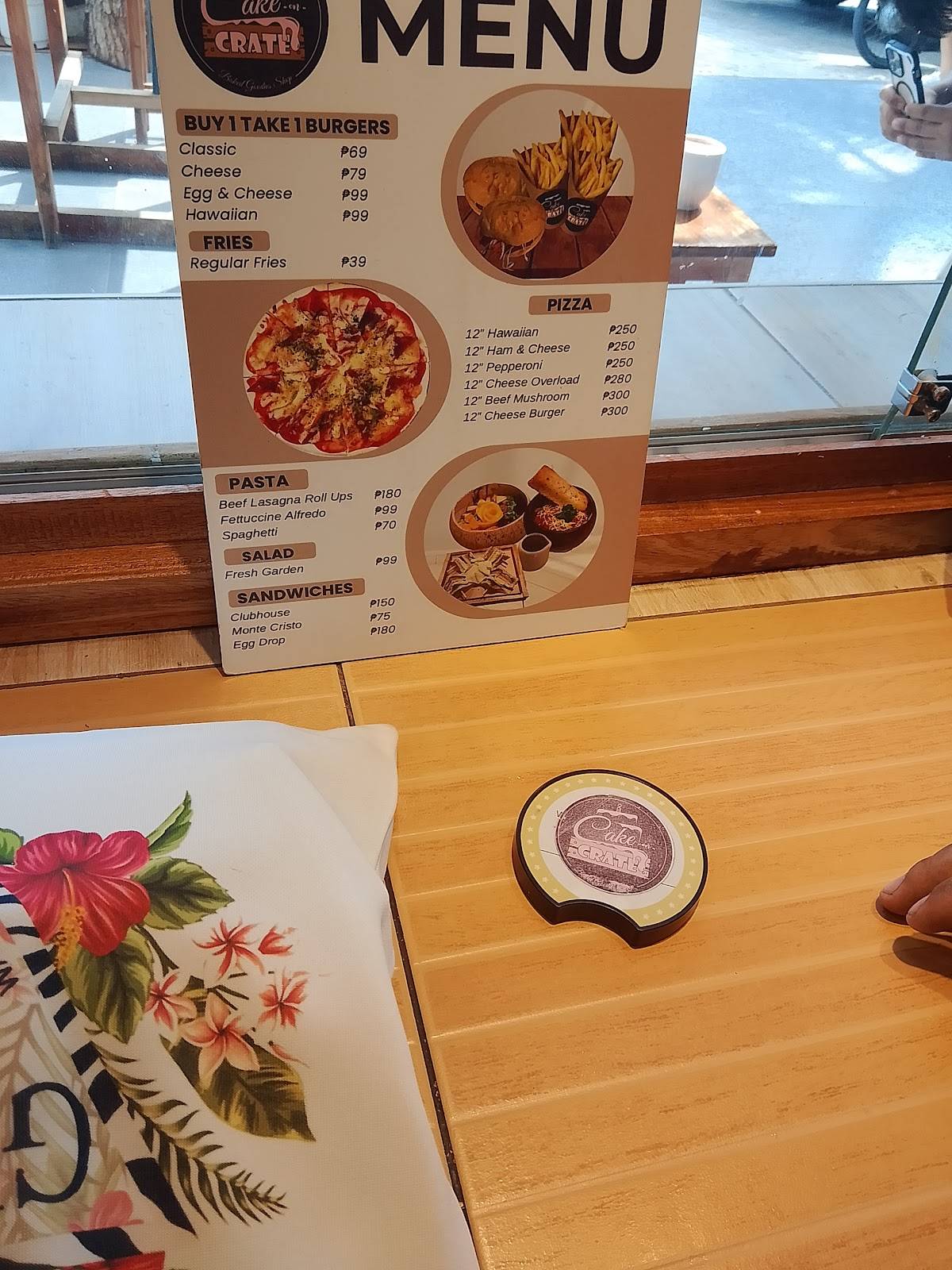 Menu at Cake on Crate Branch 2 (Wisdom) restaurant, Tagbilaran City