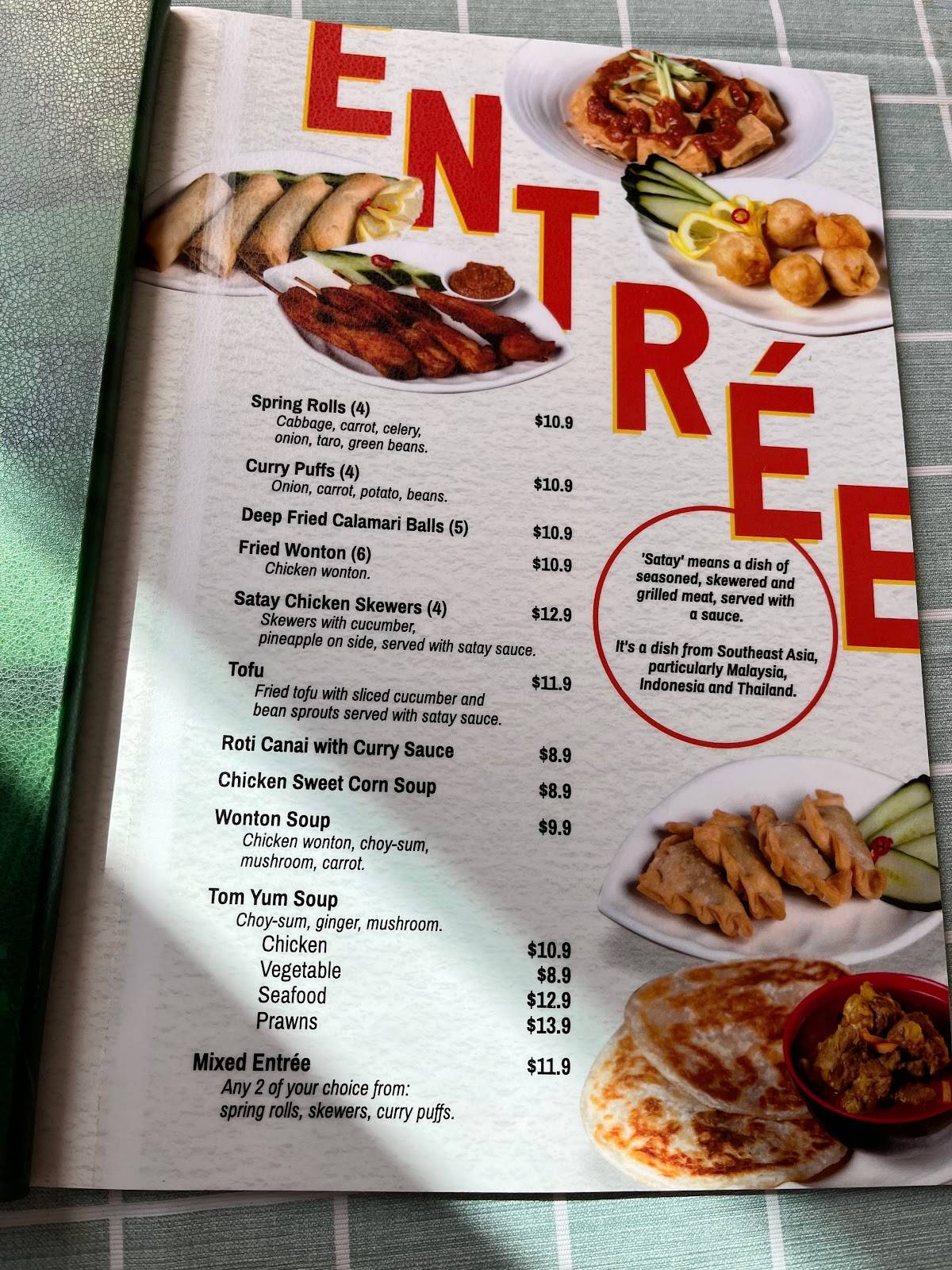 Menu at Malaysia Makanan Restaurant, Calamvale