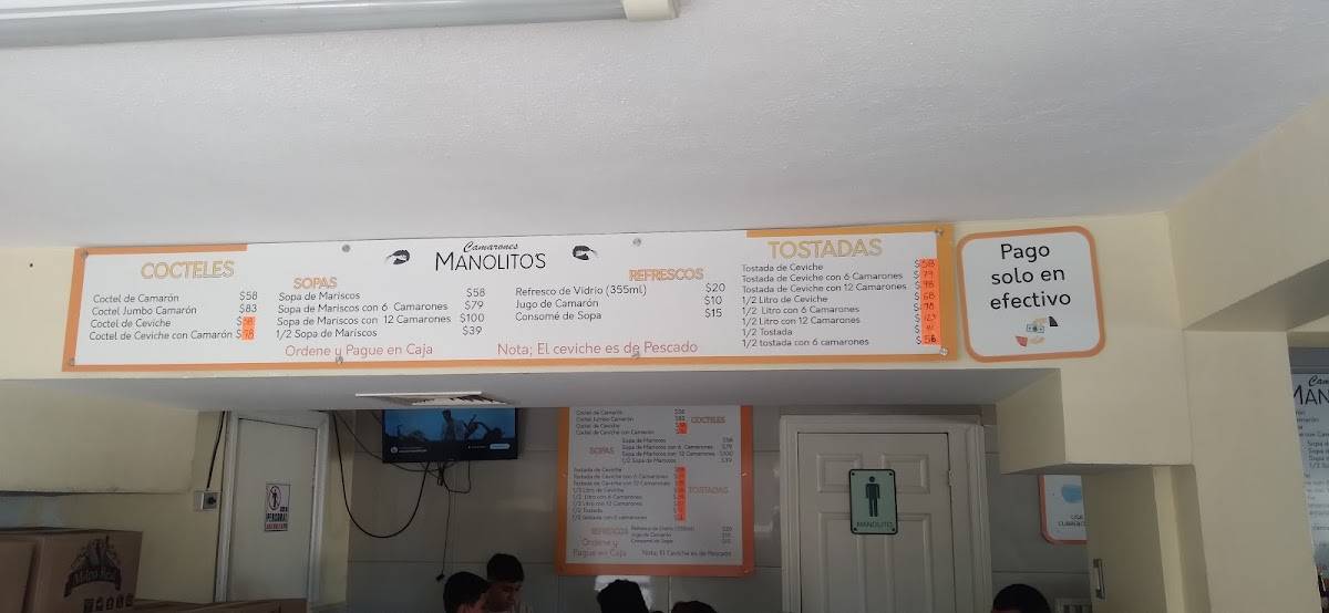 Menu at Camarones "Los Manolitos" restaurant, Chihuahua