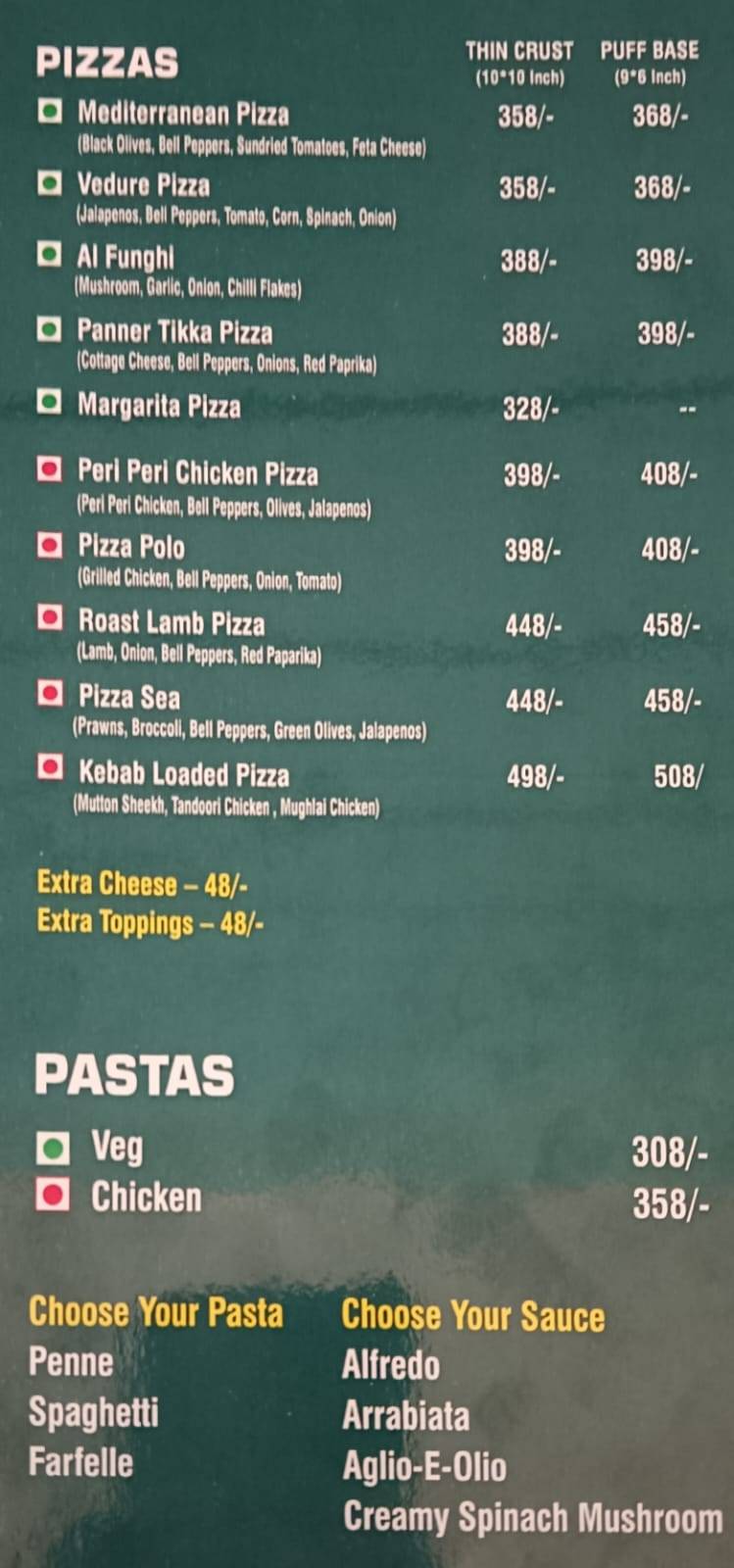 Menu at Camelot Cafe & Patisserie, Hyderabad