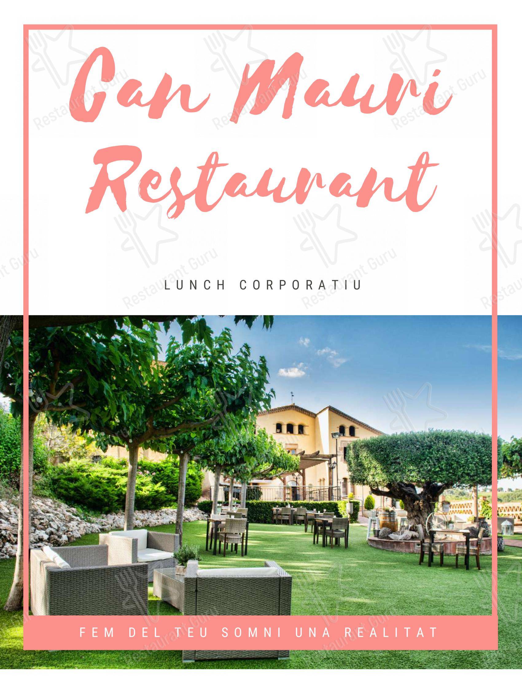 Carta del restaurante Can Mauri, Polinyà, C-155