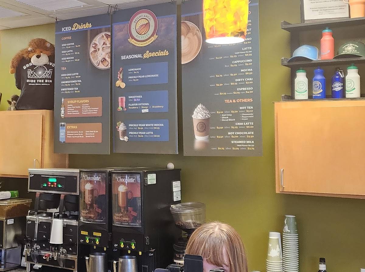 Menu at Canyon Adventures Bike Tours & Café cafe, Grand Canyon Village
