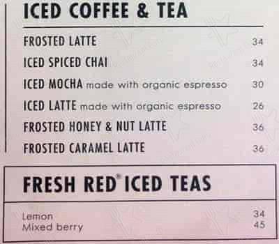 Menu at Woolworths Cafe, Cape Town, Constantia Village