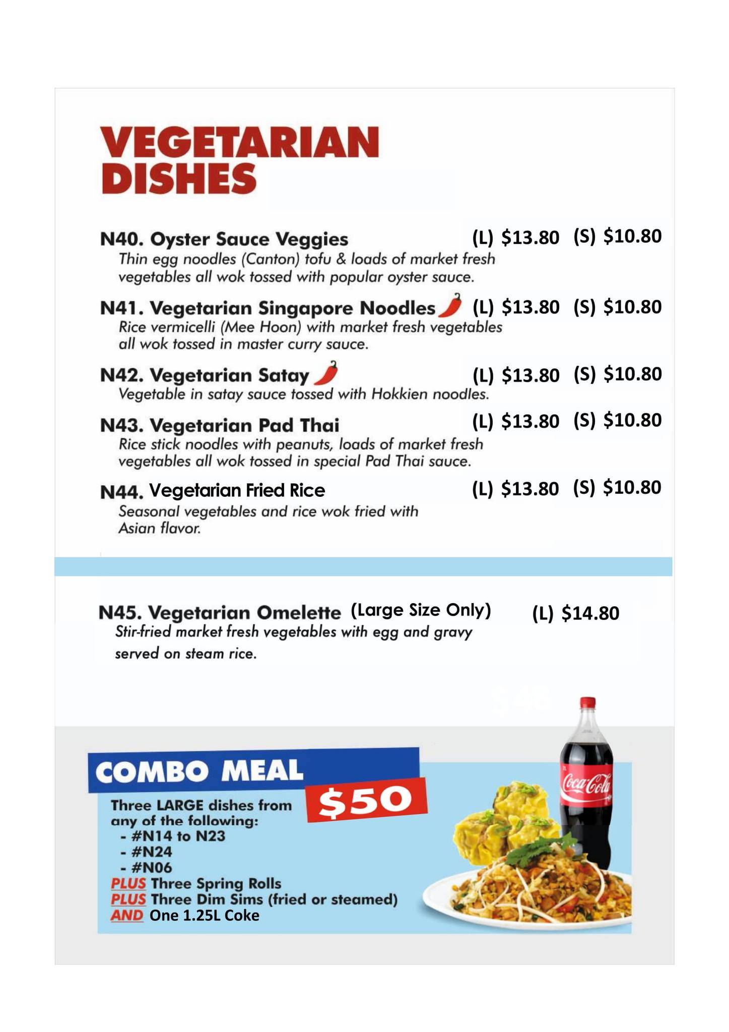 Menu at Noodle Bar, Mount Cotton