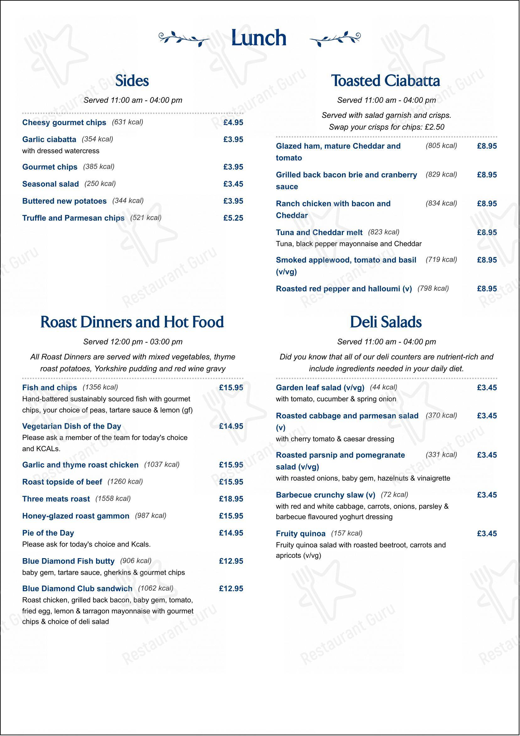 Menu at Cardiff Garden Centre cafe, Cardiff