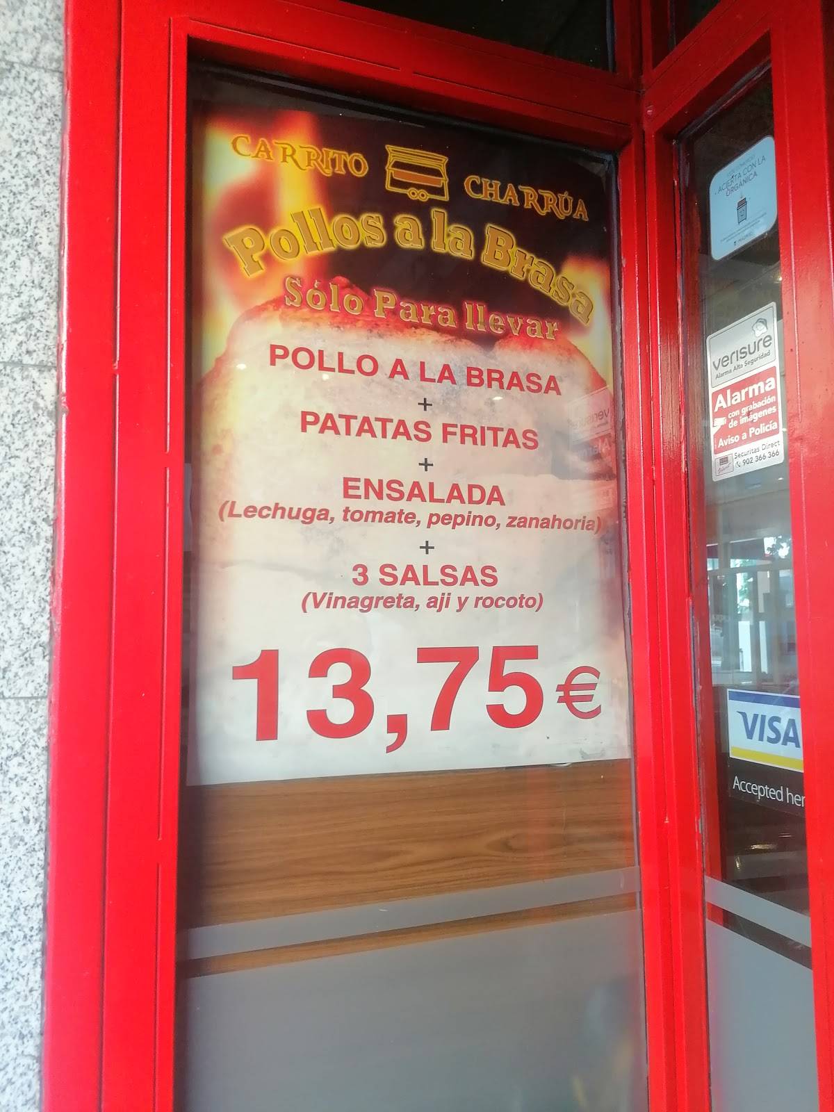 Carta de parrilla Carrito Charrúa, Madrid, C. de Alcalá