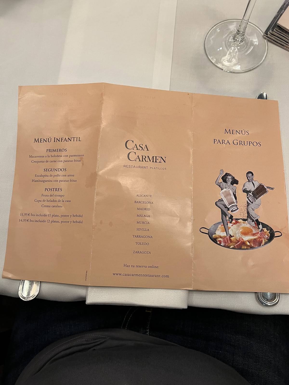 Carta del restaurante Casa Carmen Diagonal Mar, Barcelona, Centro ...