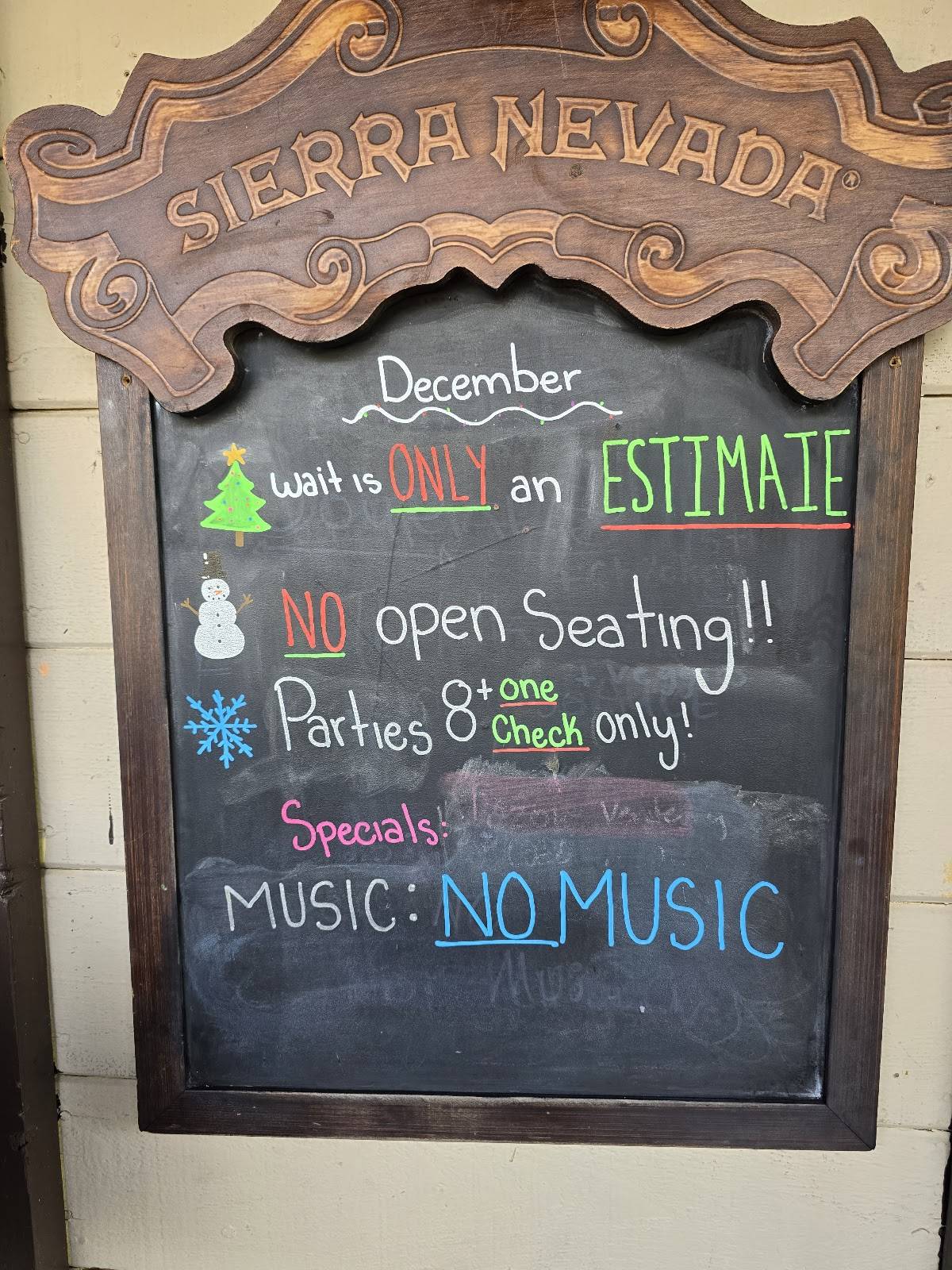Carta del restaurante Casa Estrella, Fallbrook