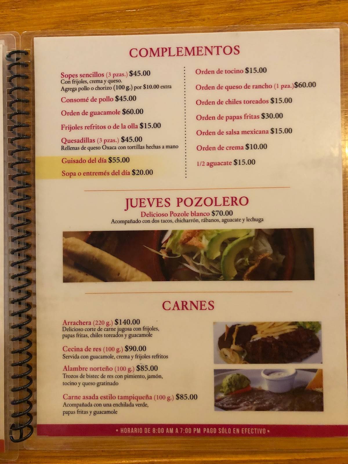 Carta de Restaurante Casa Taxco Centro, Cuernavaca, Calle Gral. H ...