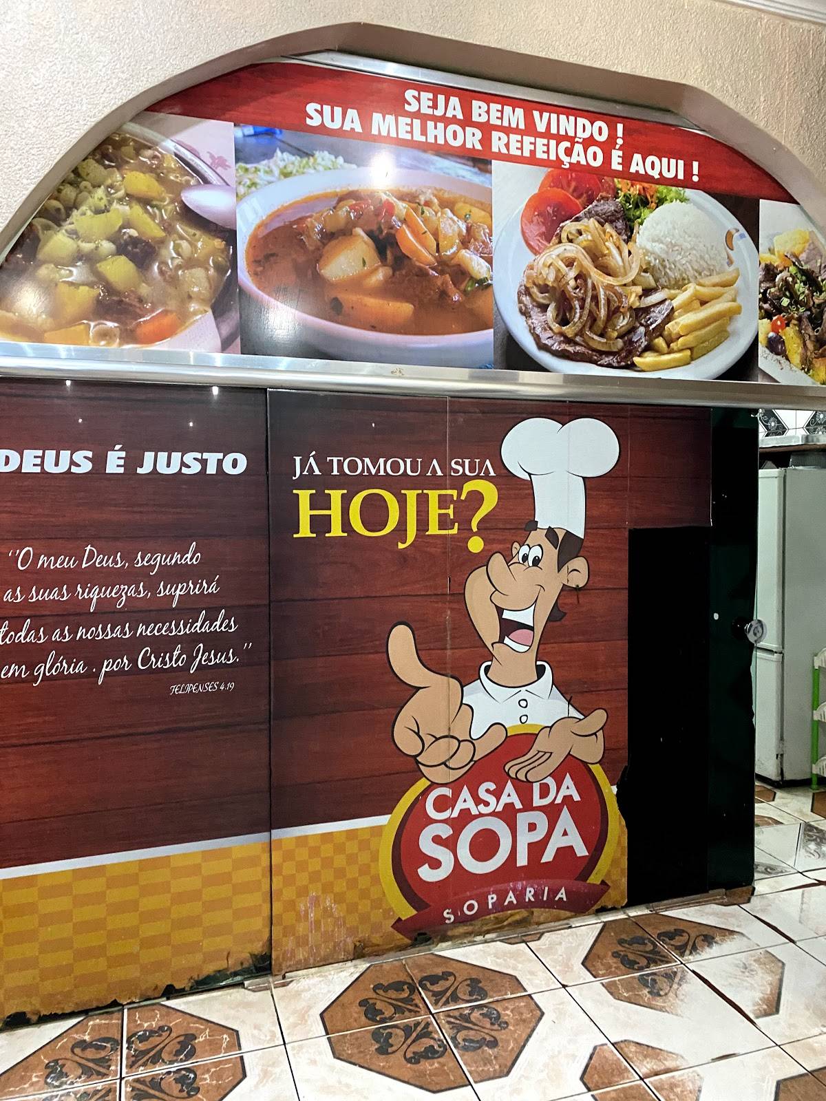 Menu em Casa da Sopa restaurante, Brasil, R. Gonçalves Lêdo