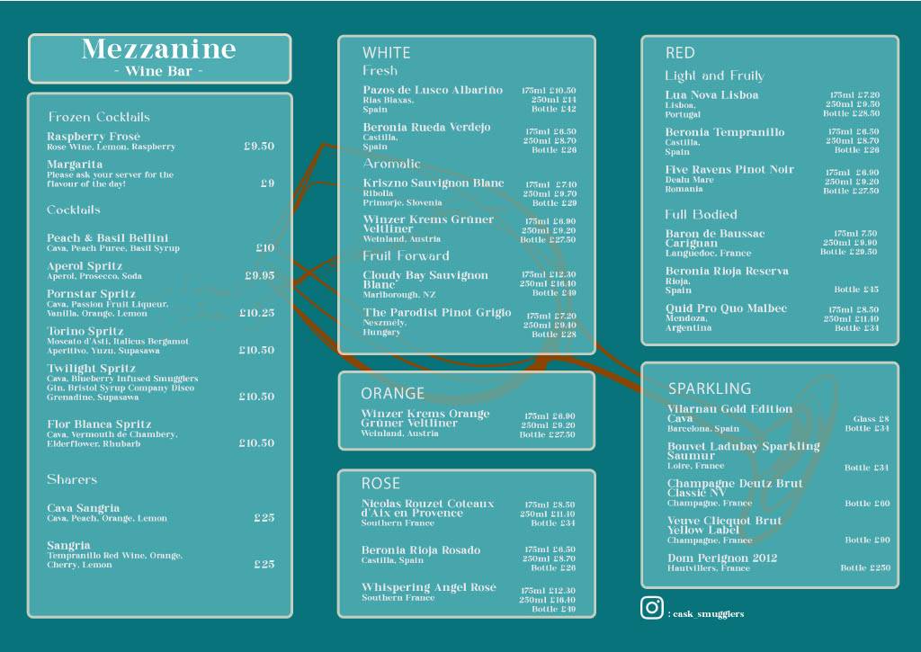 Menu at Cask pub & bar, Edinburgh