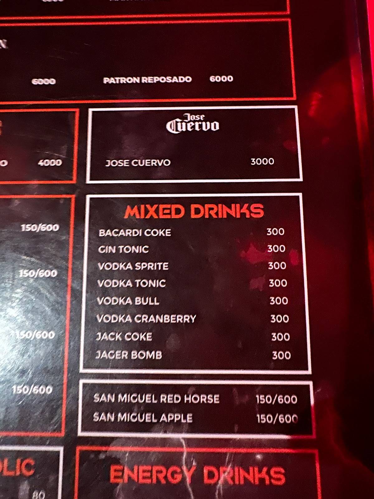 Menu at CEBU ICON club, Cebu City, Lot. 6 F. Cabahug St