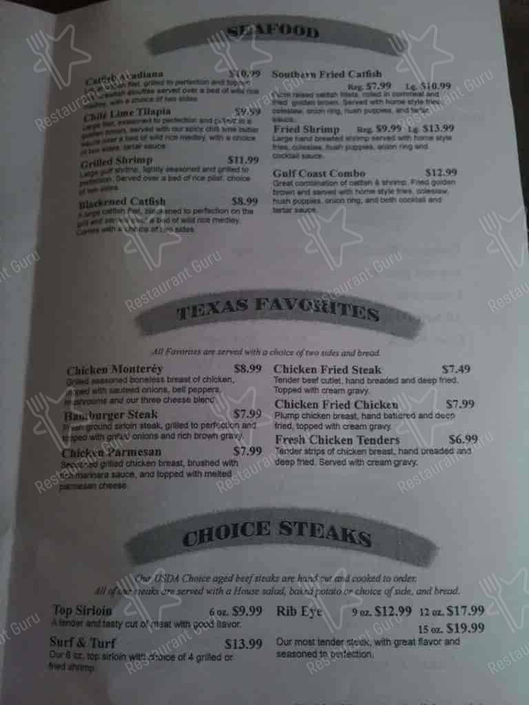 Menu at Cedar Tree Restaurant, Jasper, S Wheeler St