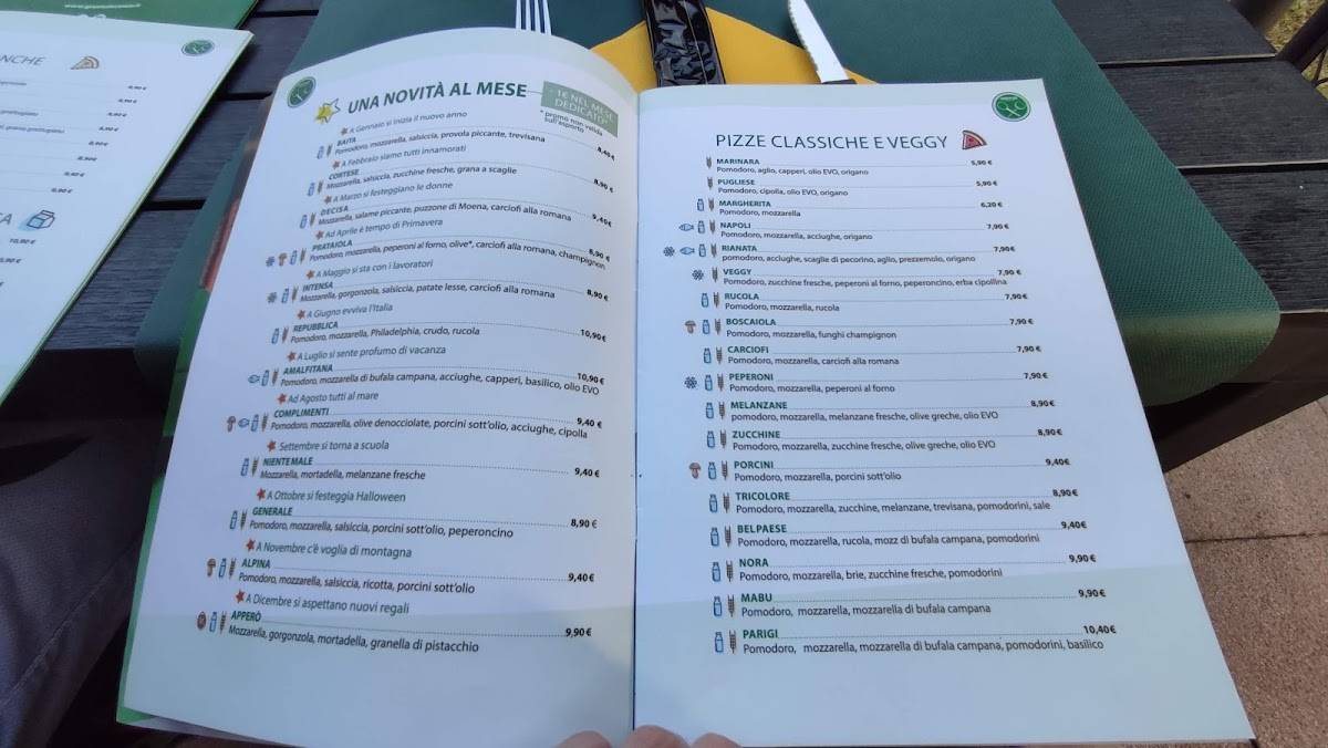 Menu da Green Six Canzo, Sport e Pizza ristorante, Canzo
