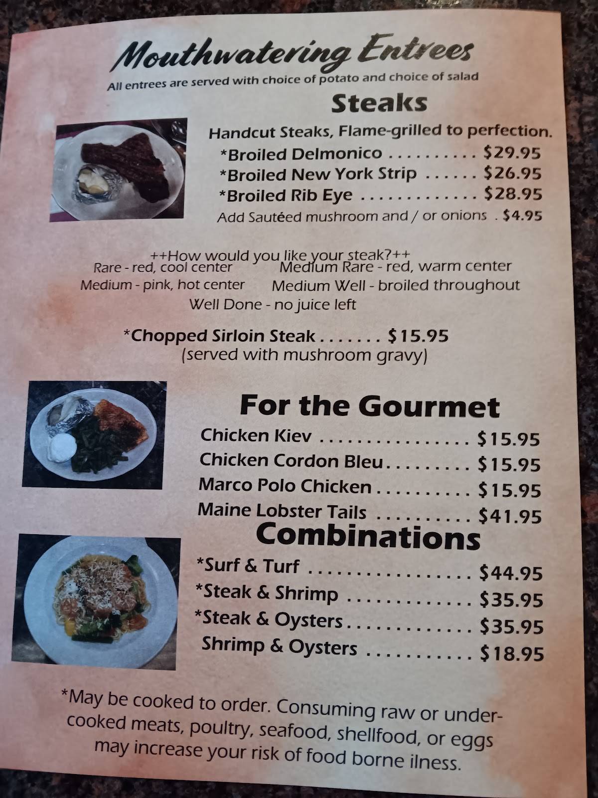 Menu at Central Hotel pub & bar, Curwensville, 300 Filbert St