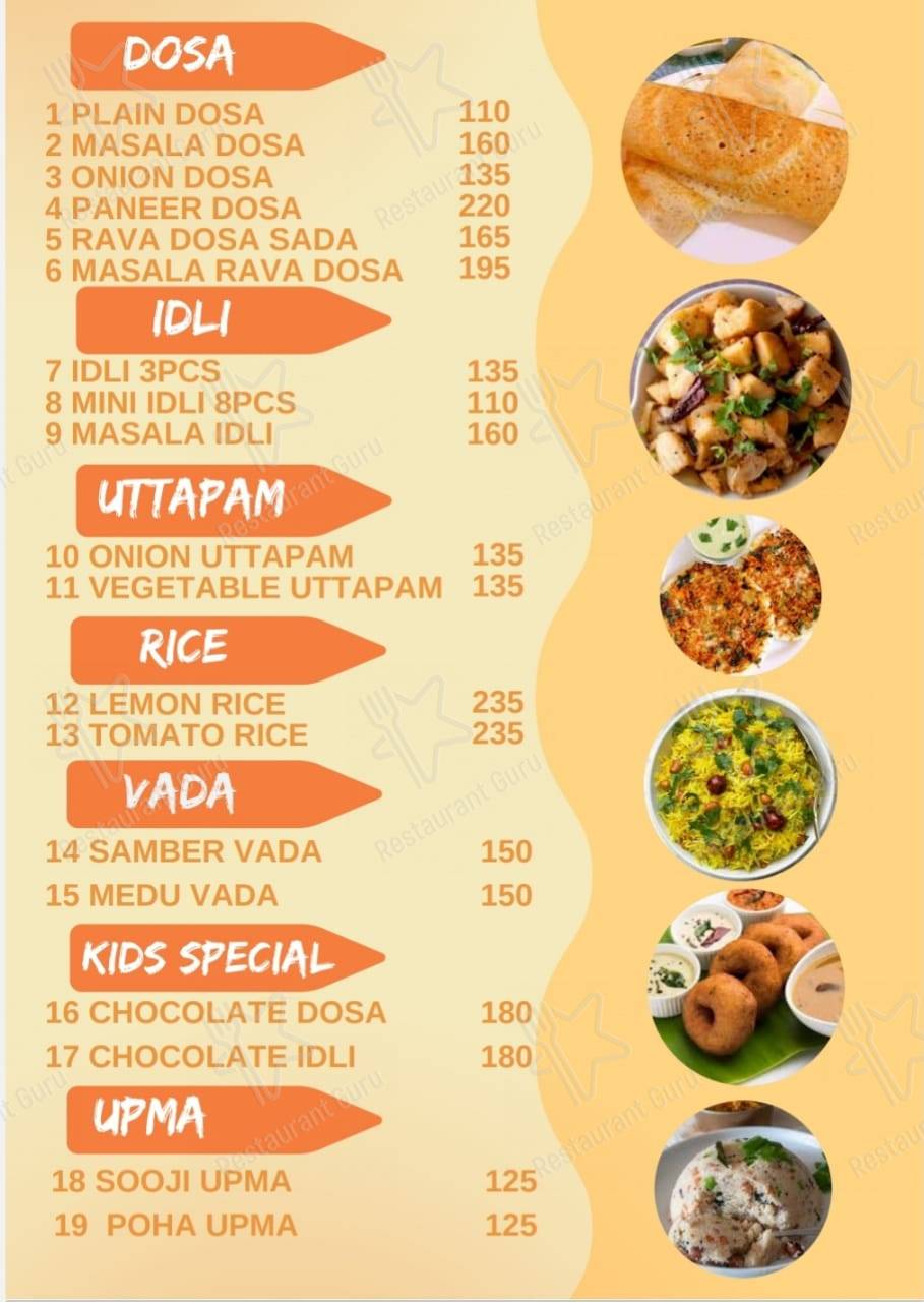 Menu at Dosa Vee And Restaurant, Chamba