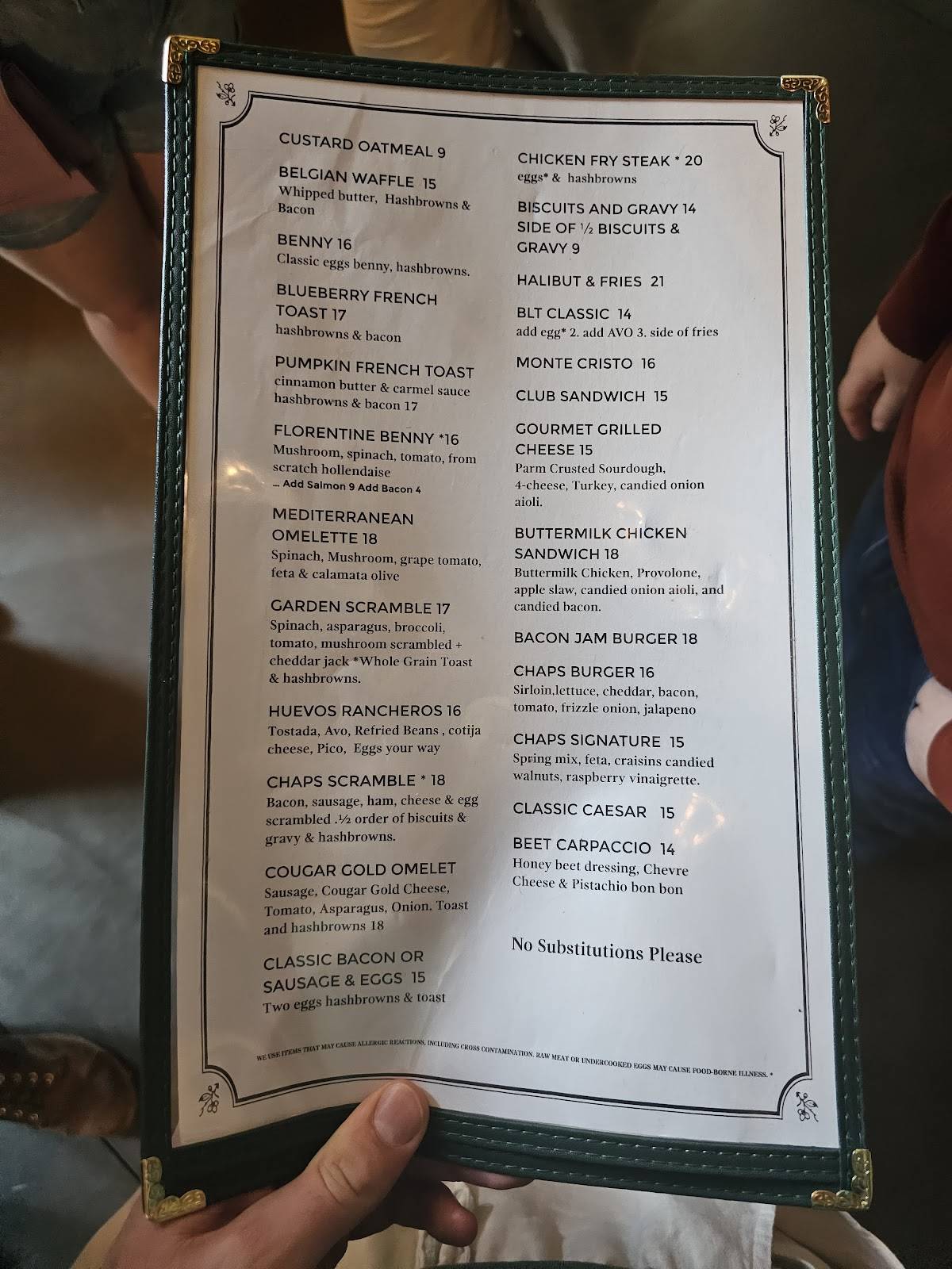 Menu at Chaps Diner and Bakery Spokane, Spokane