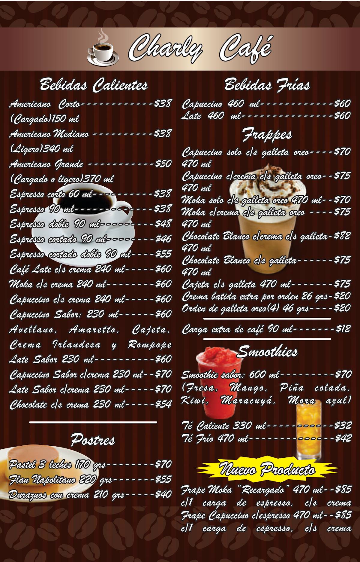 Carta del restaurante Charly Pizza Cupido Los héroes Chalco, Chalco del ...